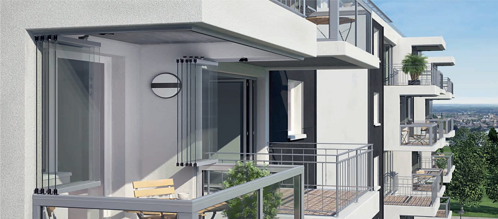 SUNFLEX Slide and Turn Glass System by ModernfoldStyles